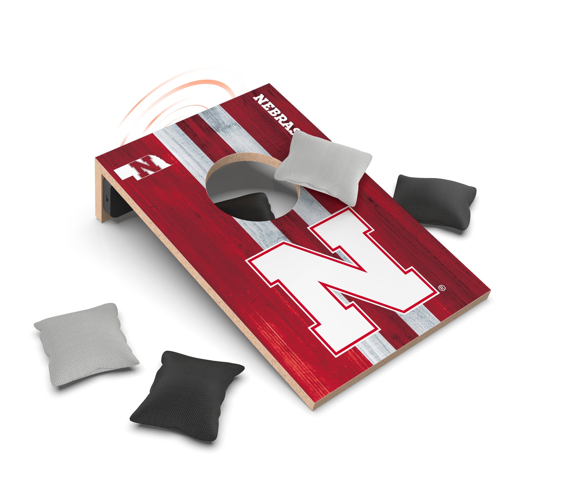 Nebraska Cornhuskers NCAA Cornhole Game + Bluetooth Speaker