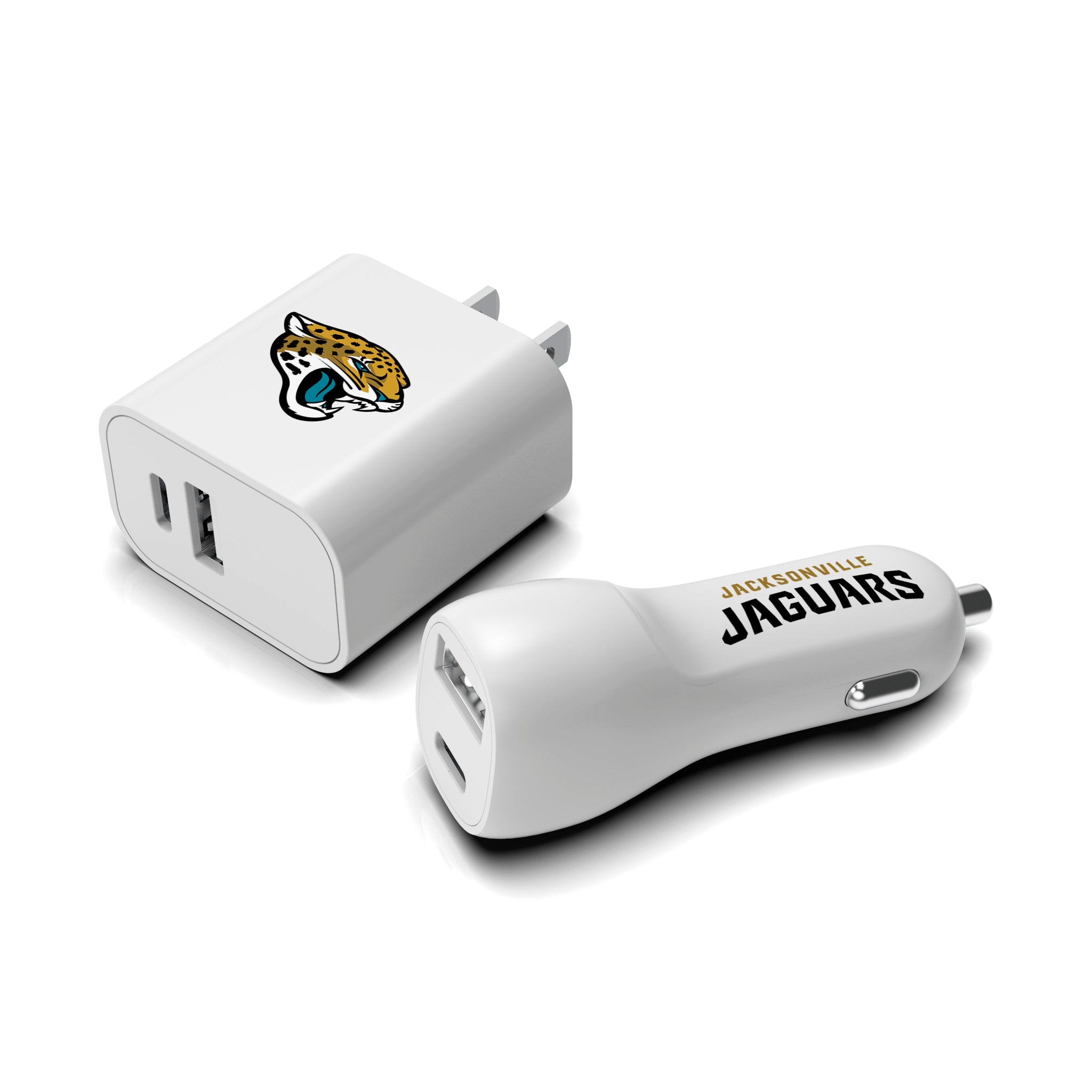 Jacksonville Jaguars NFL Two-Port Car and Wall Charger