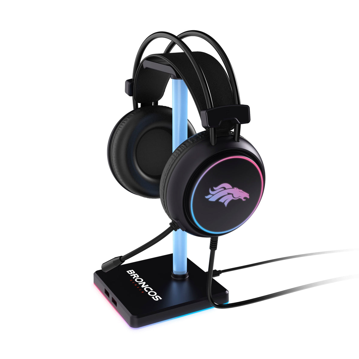 Denver Broncos NFL LED Gaming Headset and Stand – SOAR