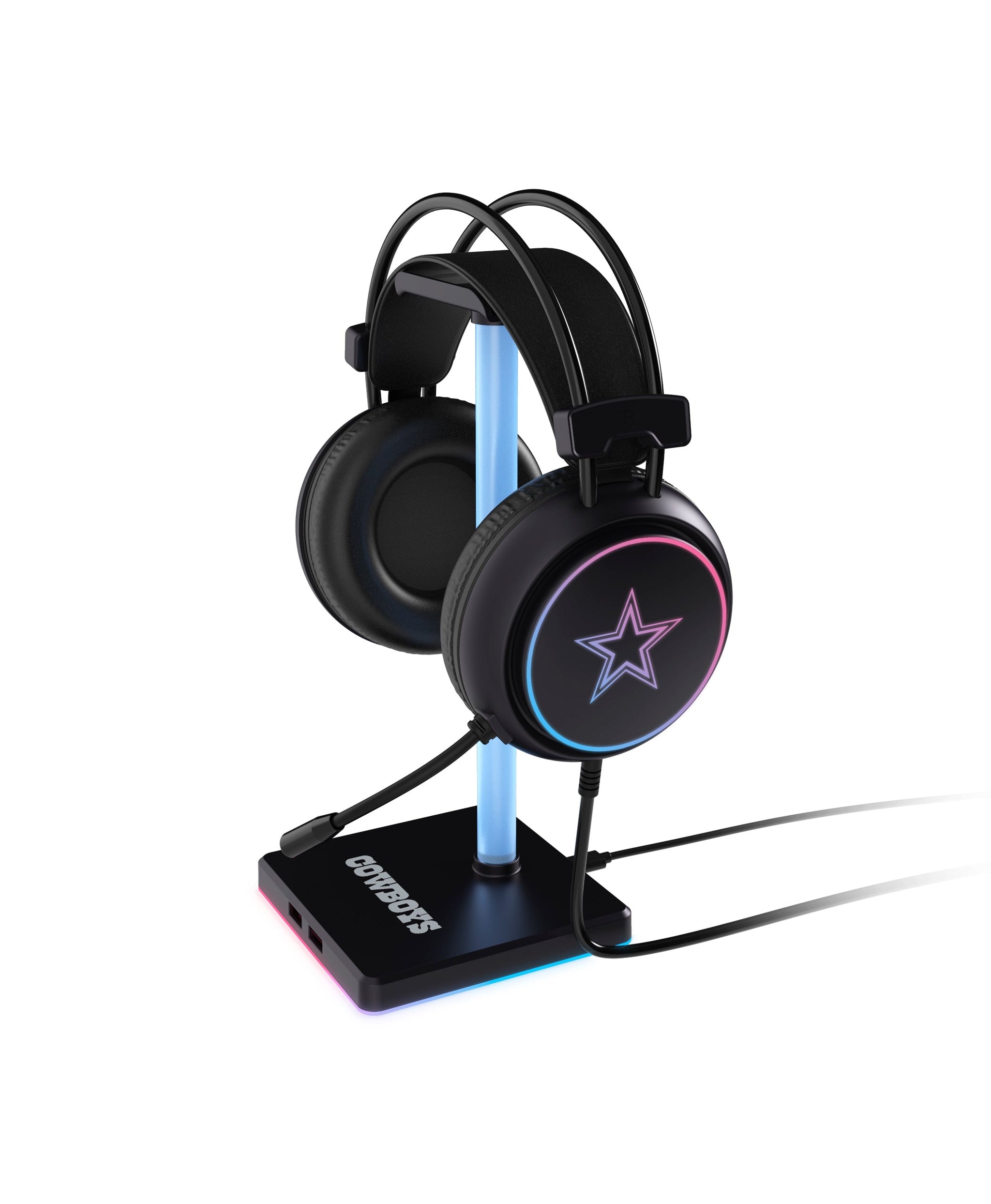 Dallas Cowboys NFL LED Gaming Headset and Stand