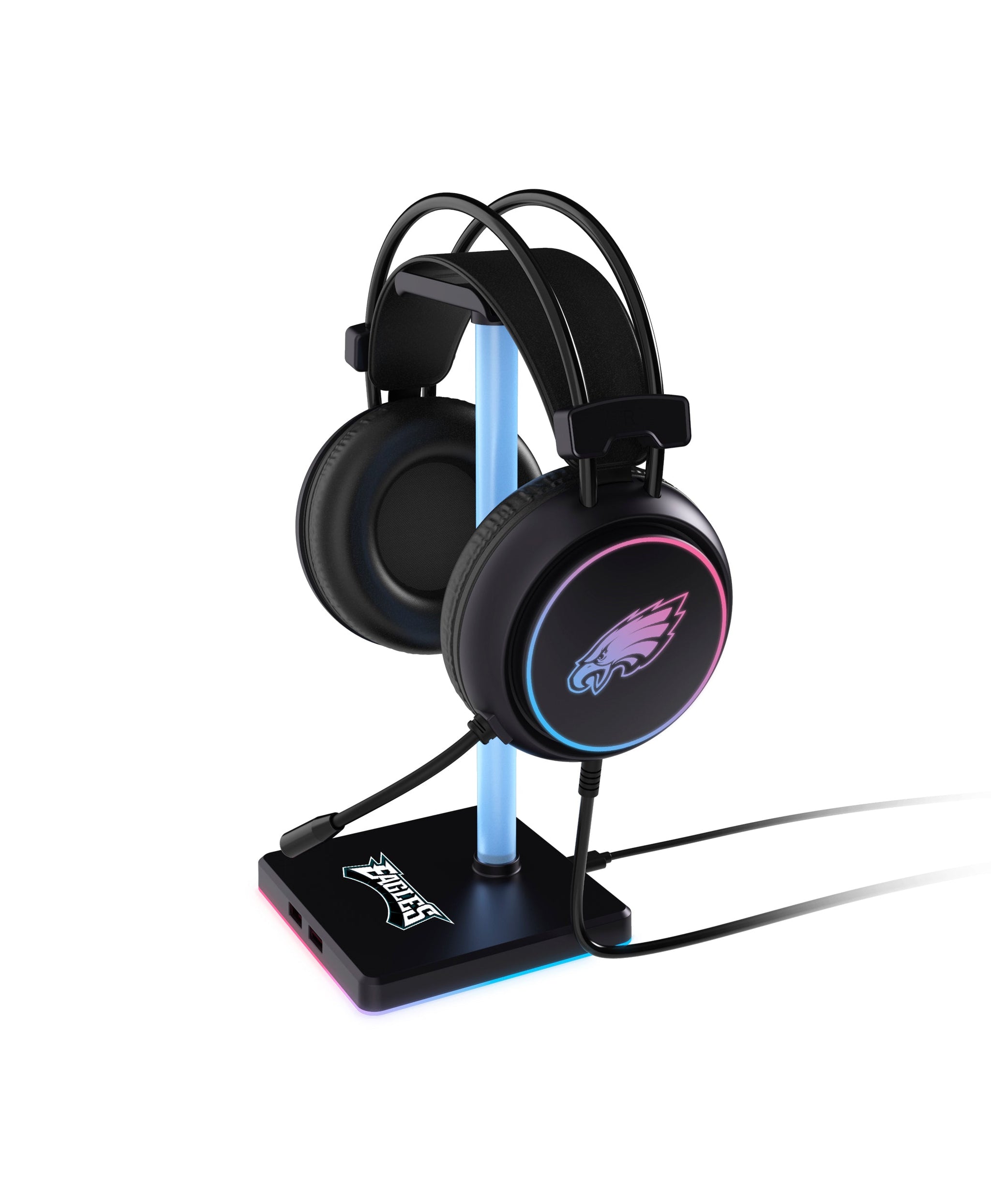 Philadelphia Eagles NFL LED Gaming Headset and Stand